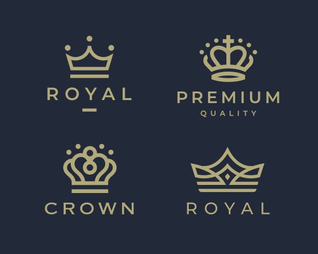 Crown logo icon Royalty Free Vector Image - VectorStock