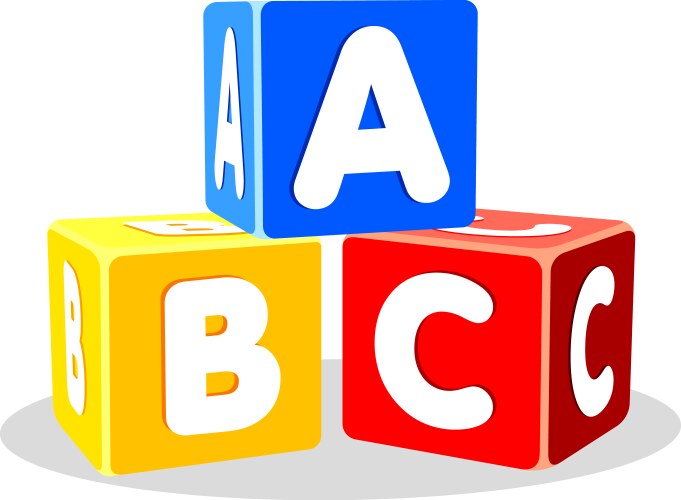 Abc blocks Royalty Free Vector Image - VectorStock