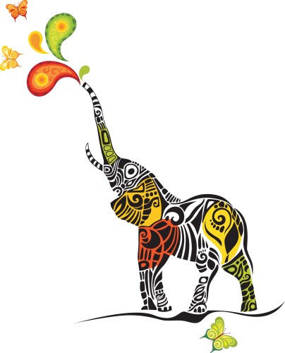 Elephant Motif Vector Images (over 420)