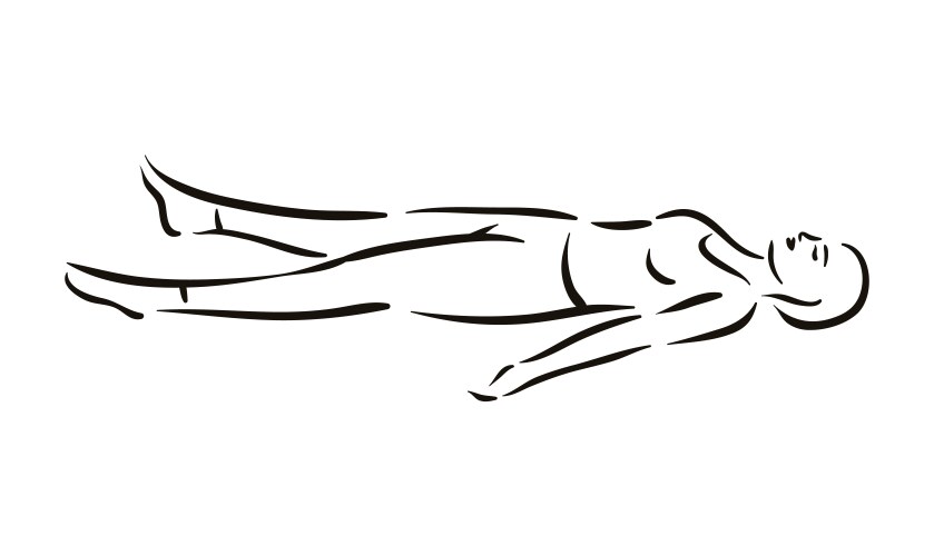 Sloth in yoga pose shavasana Royalty Free Vector Image