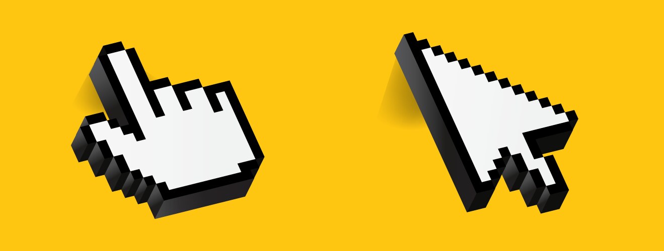 Click cursor button computer mouse frame Vector Image Click cursor button computer mouse frame Vector Image