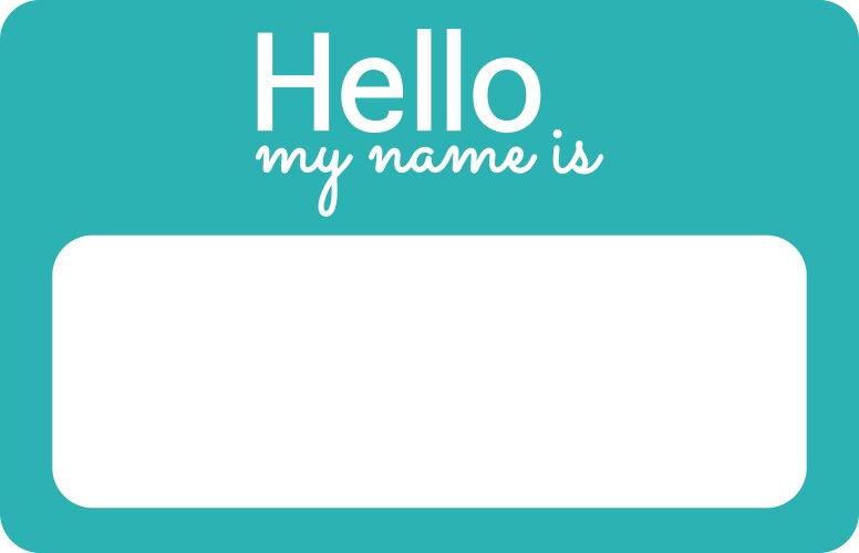 Simple colorful name tag to mark our books Vector Image