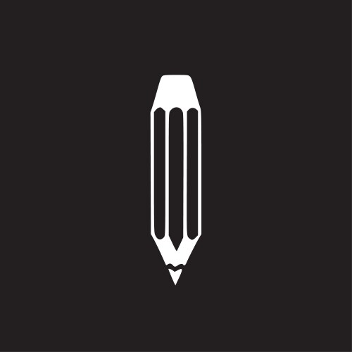 Pencil - minimalist and simple silhouette Vector Image