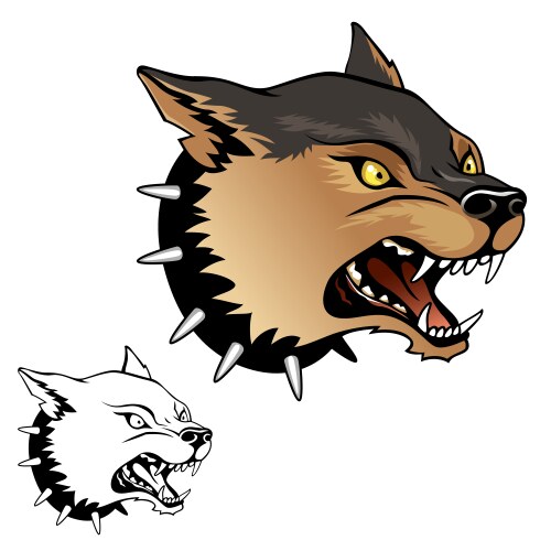Strong ferocious dog Royalty Free Vector Image