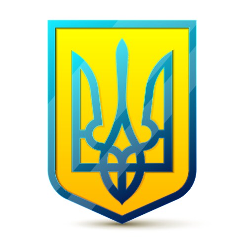 Trident - a symbol of ukraine Royalty Free Vector Image