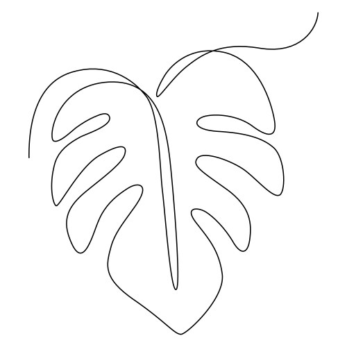 Monstera One Line Vector Images (over 670)