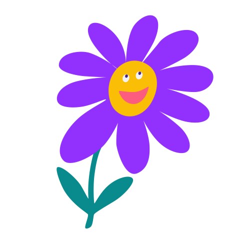Simple flower Royalty Free Vector Image - VectorStock