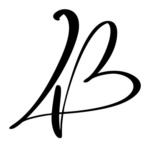 Vintage heart letter monogram logo b love Vector Image