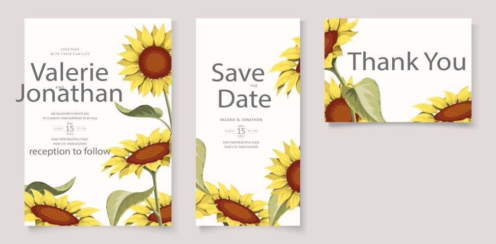 Diy Sunflower Wedding Invite Templates Sunflower Wedding Invitation