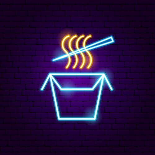 Fast food menu neon banner design Royalty Free Vector Image