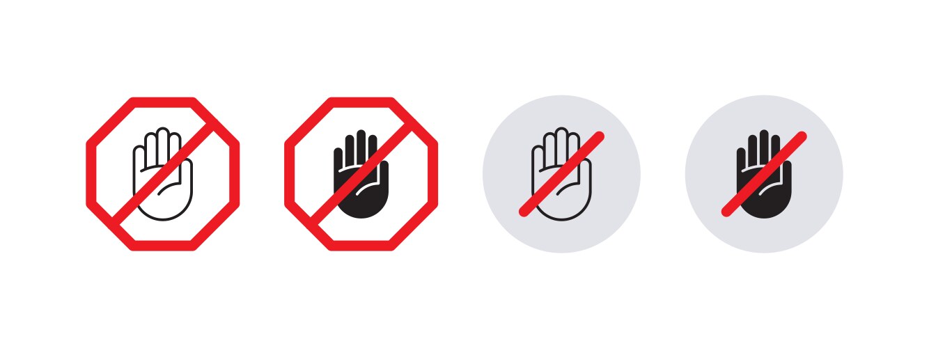 Do not enter prohibition signs notice Royalty Free Vector