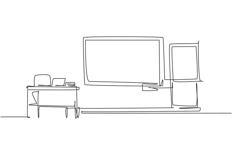 Teachers Board Line Drawing Chalkboard Teacher Vector Images (over 430)