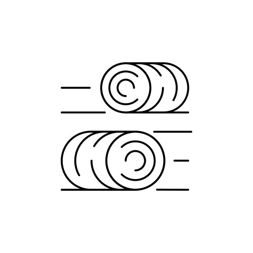 Hay bundles icon white Royalty Free Vector Image