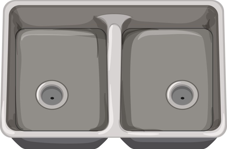 Metal sink set cartoon Royalty Free Vector Image
