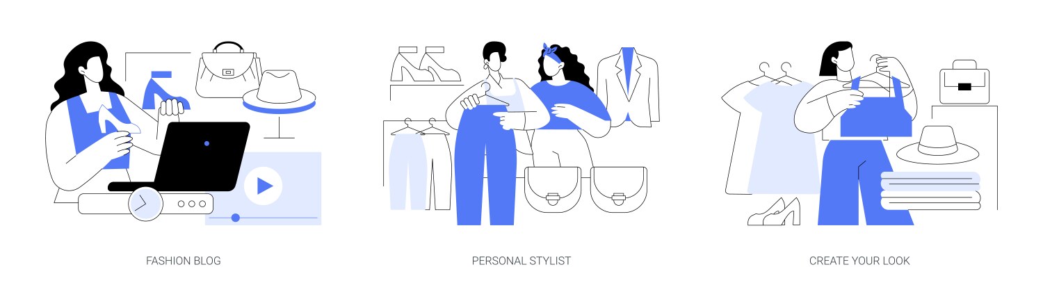 Create your look isolated cartoon Royalty Free Vector Image