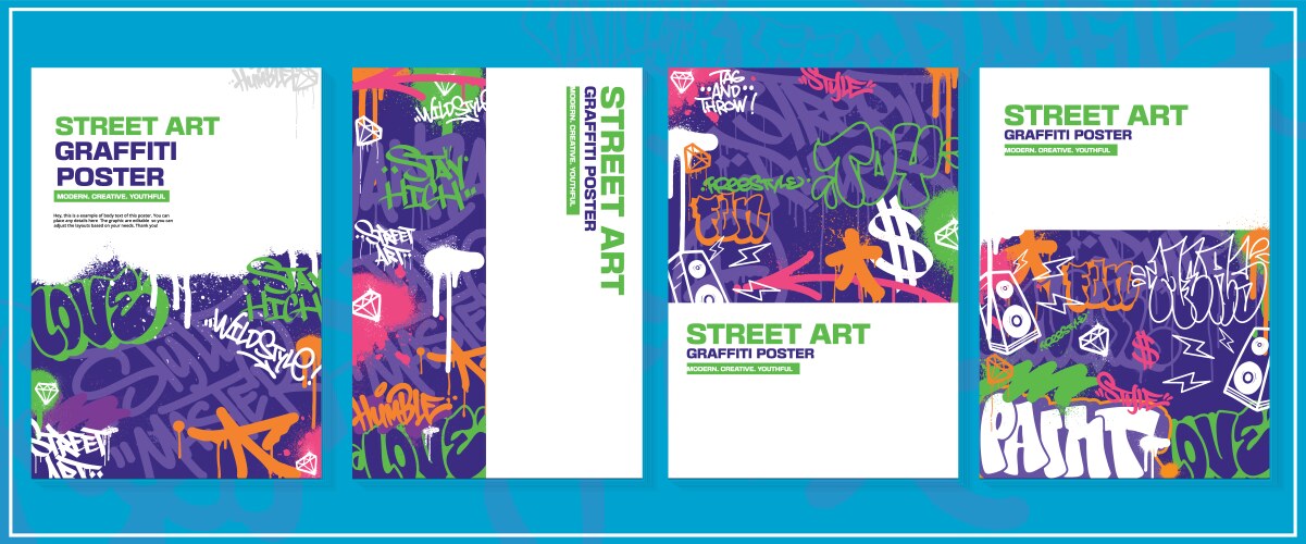 Graffiti text Royalty Free Vector Image - VectorStock