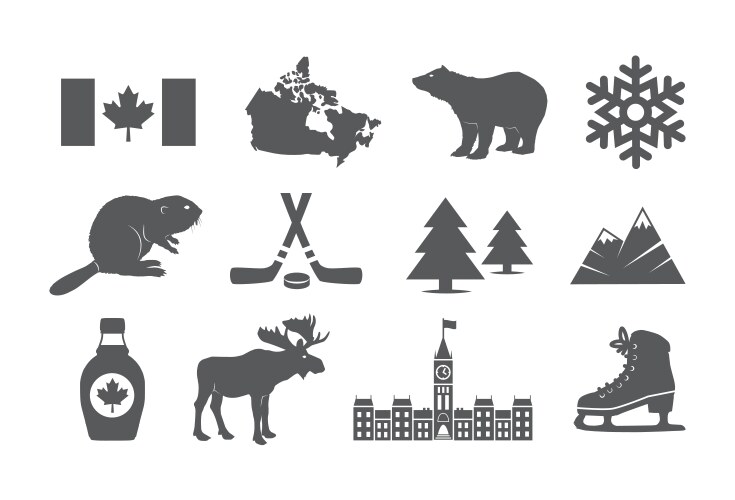 Canada symbols Royalty Free Vector Image - VectorStock