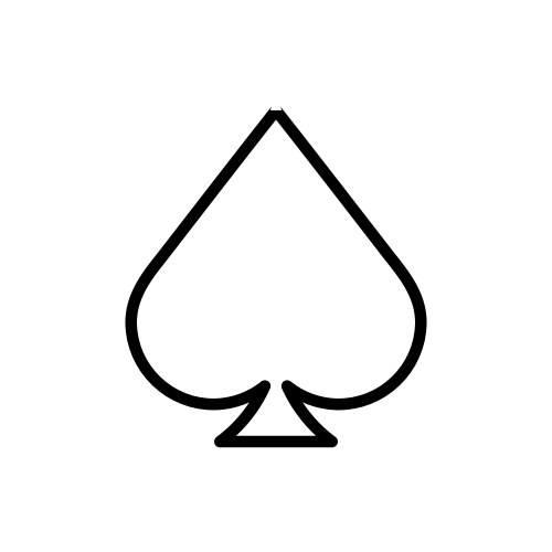 Card-spade icon isolated on white background Vector Image