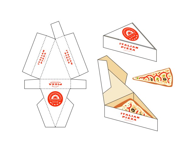 Set of pizzeria labels badges and design elements Vector Image