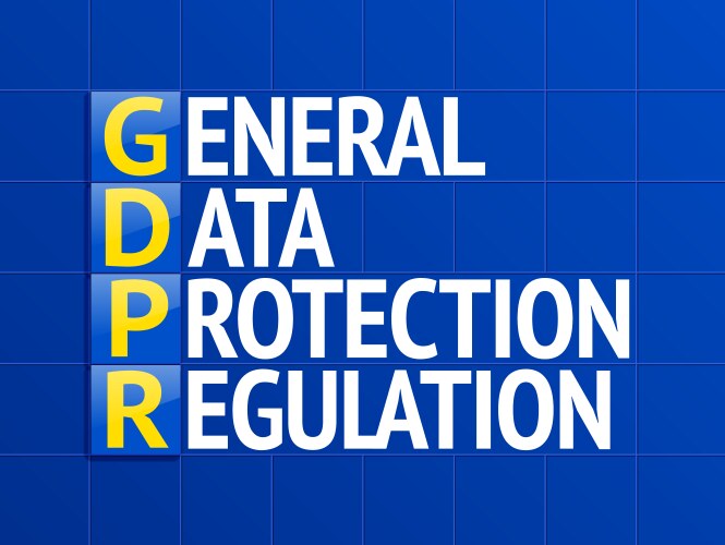 Gdpr general data protection regulation Royalty Free Vector