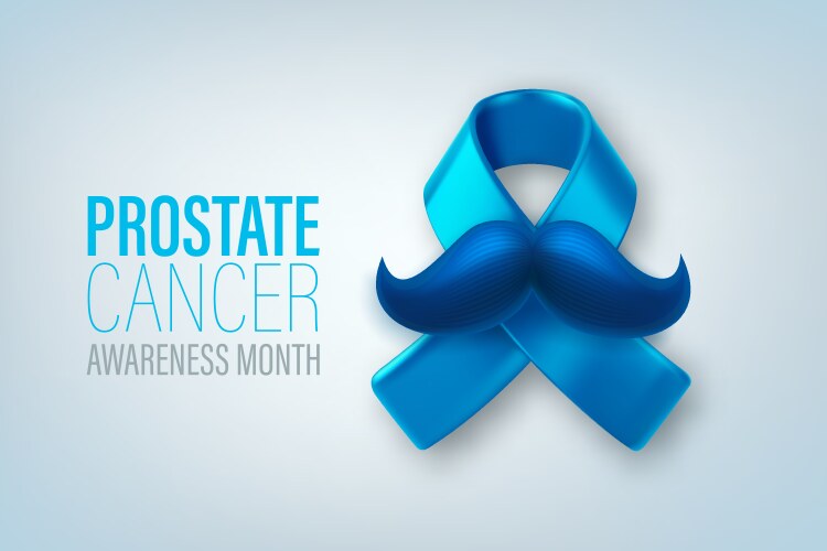 Prostate cancer awareness month 3d Royalty Free Vector Image