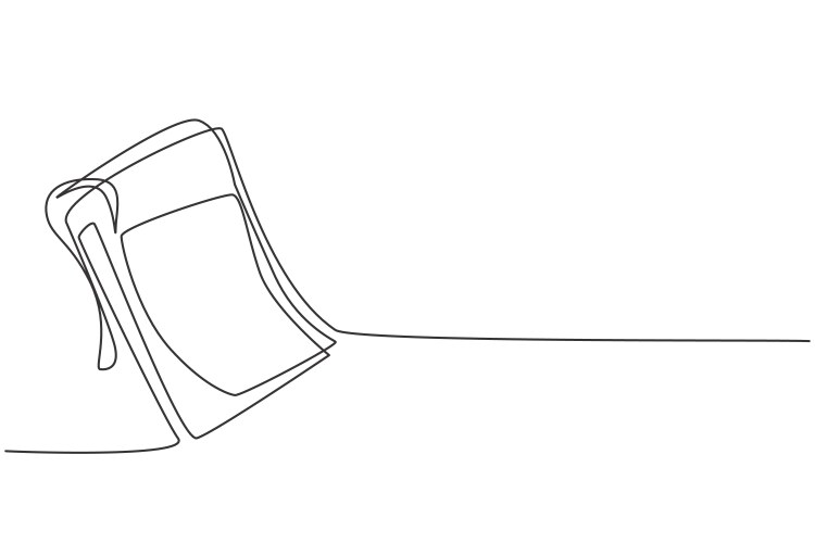 Continuous one line drawing wooden pencil Vector Image