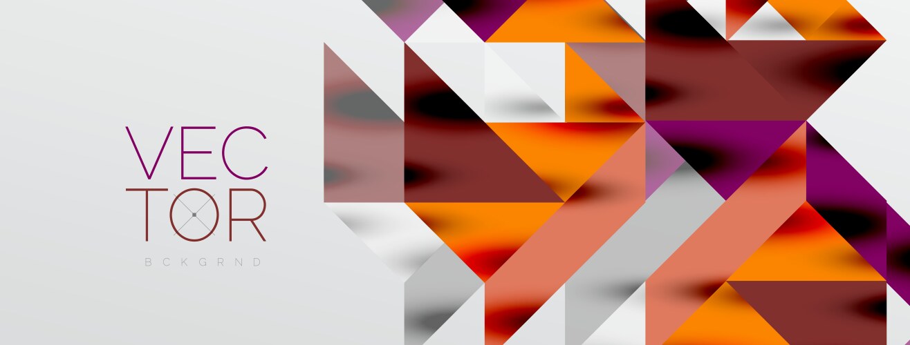 Tech minimal overlapping triangle shapes elements Vector Image