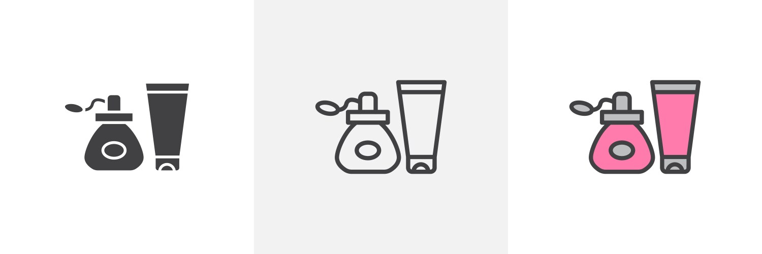 Body skin cream icon set moisturizer cream Vector Image