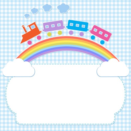 Frame with cartoon train Royalty Free Vector Image