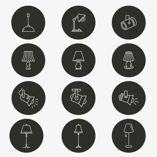 Round lamp Royalty Free Vector Image - VectorStock