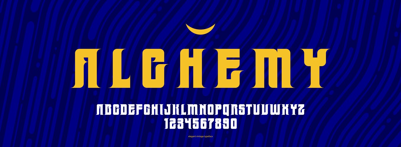 Classic style serif display font for logos and Vector Image