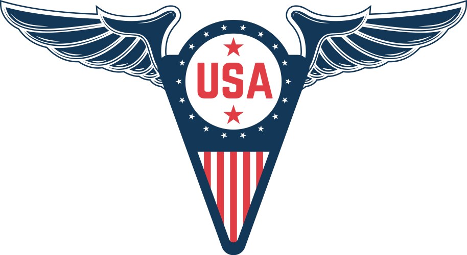 Wing emblem template Royalty Free Vector Image