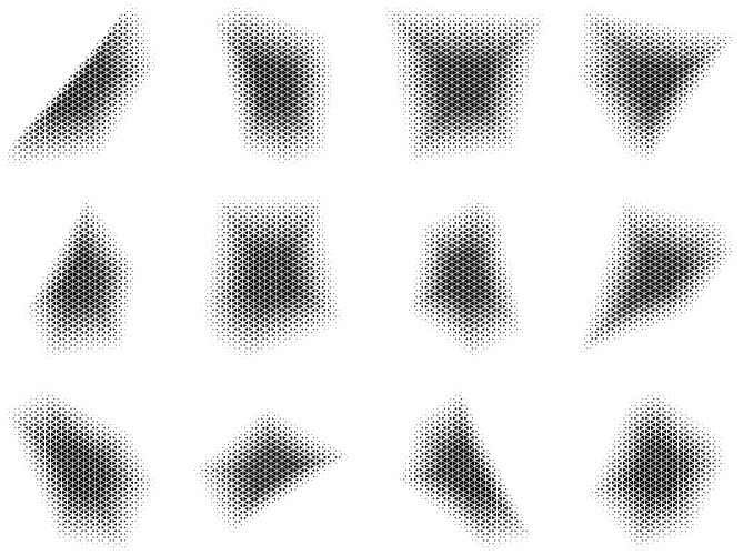 Halftone triangle pattern reprographic technique Vector Image