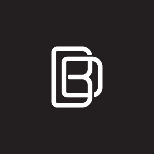 Letter bd linked colorful line logo Royalty Free Vector