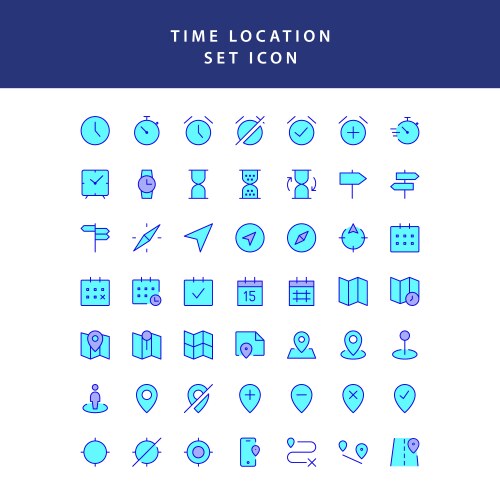 Date and Time Location Icon Vector Images (over 1,500)