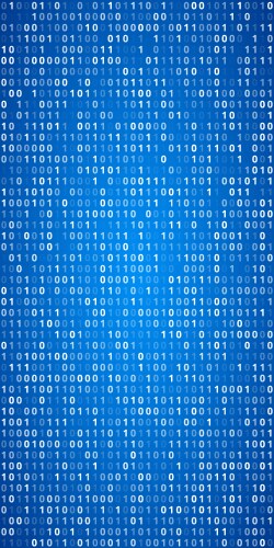 Abstract mystic binary code digits blue lines Vector Image