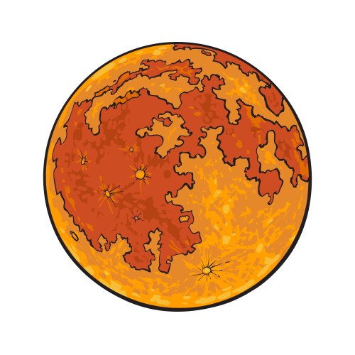 Full moon cartoon Royalty Free Vector Image - VectorStock