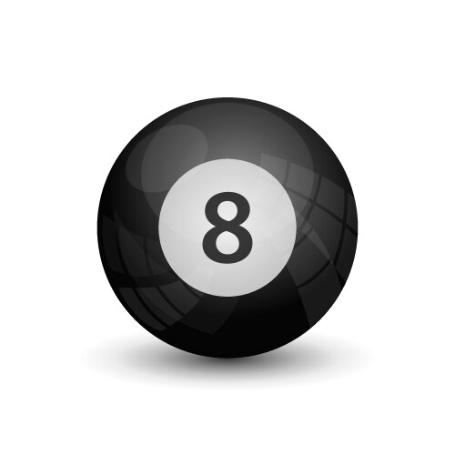 Eight ball isolated on a transparent background Vector Image
