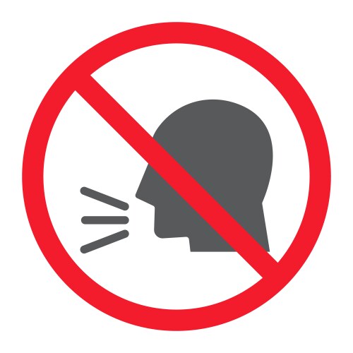 Silence sign do not speak Royalty Free Vector Image