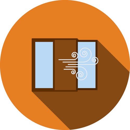 Room ventilation icon Royalty Free Vector Image