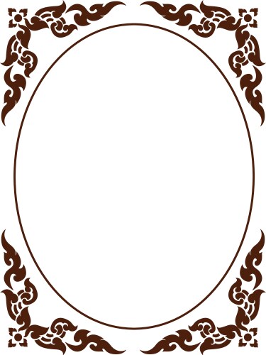 Circle frame of thai pattern Royalty Free Vector Image