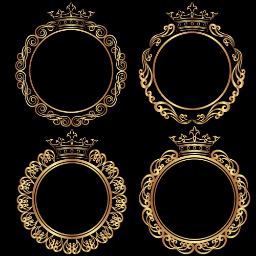 Golden frame Royalty Free Vector Image - VectorStock