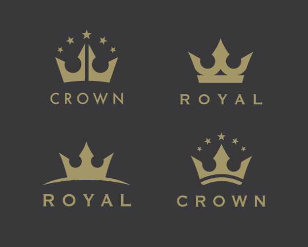 Crown logo icon Royalty Free Vector Image - VectorStock