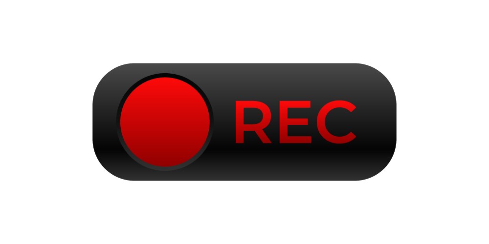 Rec indicator for live video recording Royalty Free Vector