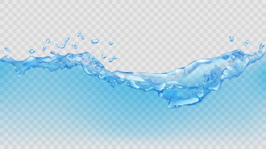 Transparent underwater blue ocean banner Vector Image