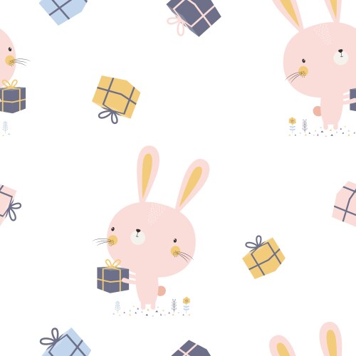 Cute cartoon bunny Royalty Free Vector Image - VectorStock