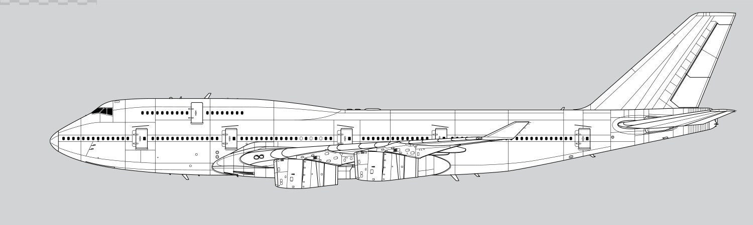 Boeing 747 Vector Images (26)