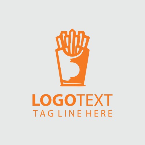 French fries logo Royalty Free Vector Image - VectorStock