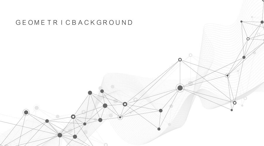 Digits abstract background with connected line Vector Image