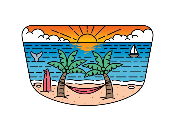 Natural scenery in the frame Royalty Free Vector Image